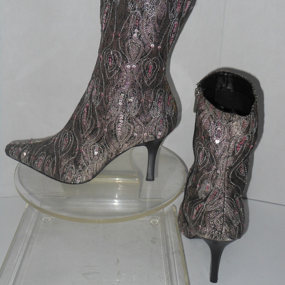 Anne Michelle | Shoes | Anne Michelle Multicolor Midcalf Boots Size M ...